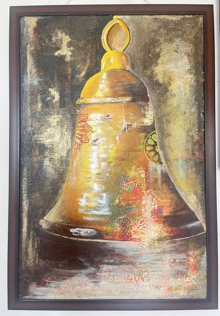 temple bell Painting by Dipti Mishra | Saatchi Art
