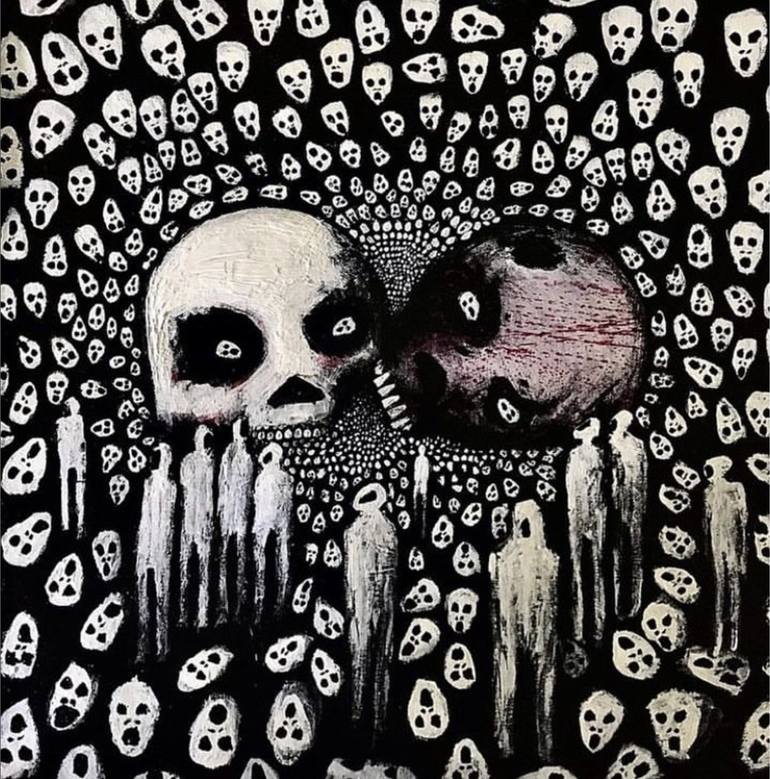 Dead Gods Painting by Vaxo Lang | Saatchi Art