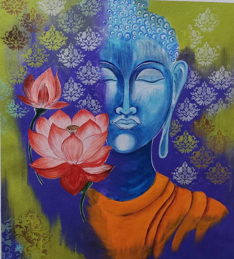 Lord Budha Painting by Raju Ganta | Saatchi Art