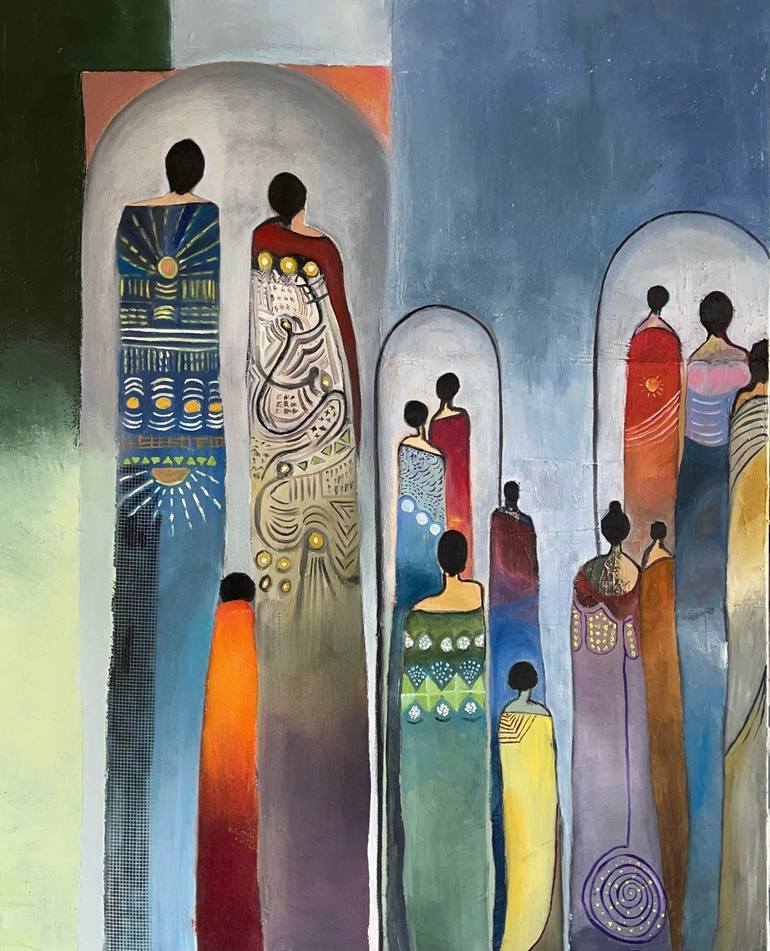 Different Together Painting by Nour Saeed | Saatchi Art