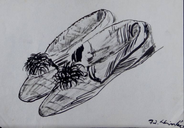 Slippers Painting by Nino Dobrosavljevic | Saatchi Art