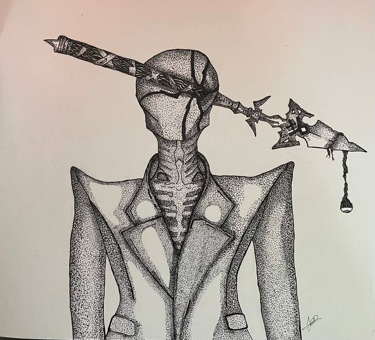 Self-Sabotage Drawing by Felis Four | Saatchi Art