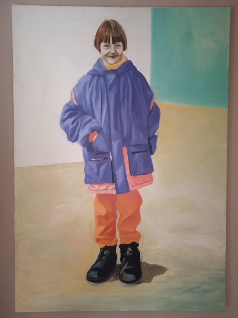 Little girl's mischief Painting by Nikola Josimovic | Saatchi Art