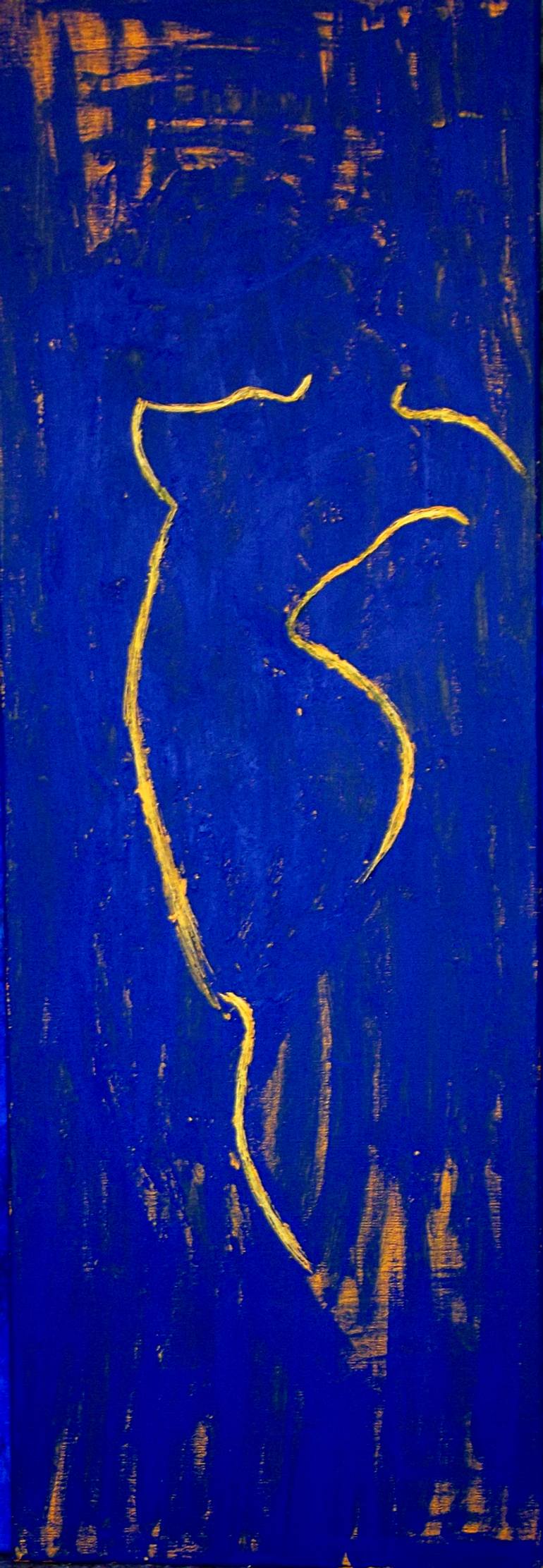Hommage à Yves Klein Painting by Blue Moon - Heike Schmidt | Saatchi Art