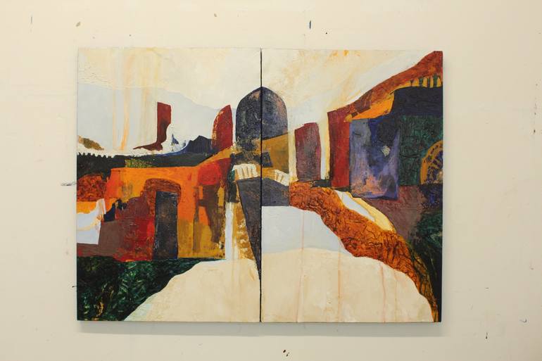 Gede (Diptych) Painting by Himani Gupta | Saatchi Art