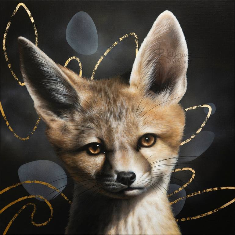 ATENIZO - Sand fox painting Painting by SKYZUNE ART | Saatchi Art