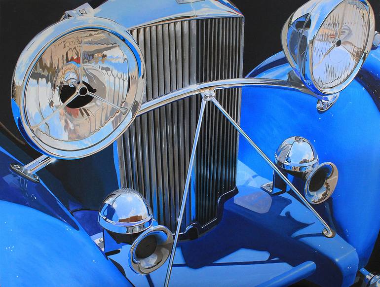 Vintage Chrome Painting by John Cotton | Saatchi Art