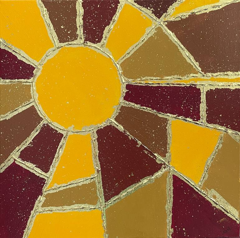 Yellow Sun Painting by Irina Eletskaya | Saatchi Art