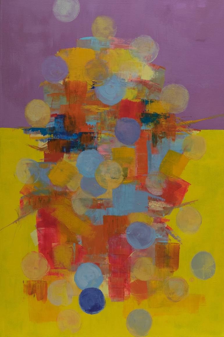 Sun-basking in Yellow Painting by Leticia Bernadac | Saatchi Art
