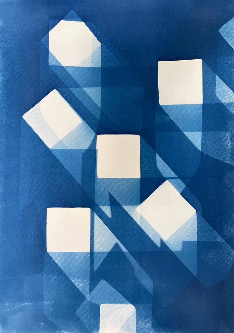 Blockscape #4 Painting by michelle kaufmann | Saatchi Art