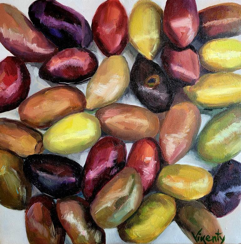 Olives Kalamata Painting by VICTORIA BORDEI | Saatchi Art