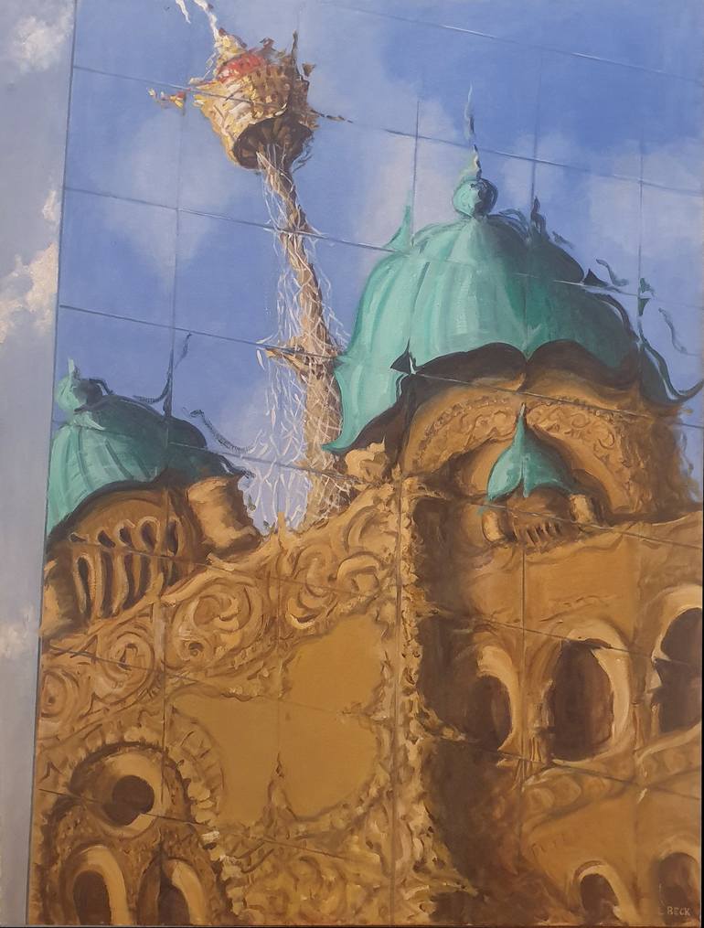 Liquid City Painting by Louise Beck | Saatchi Art