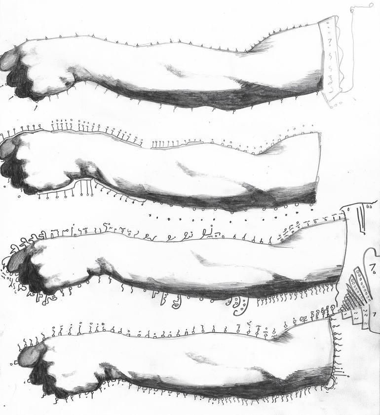 arms study 1 Drawing by Brandon Malone | Saatchi Art