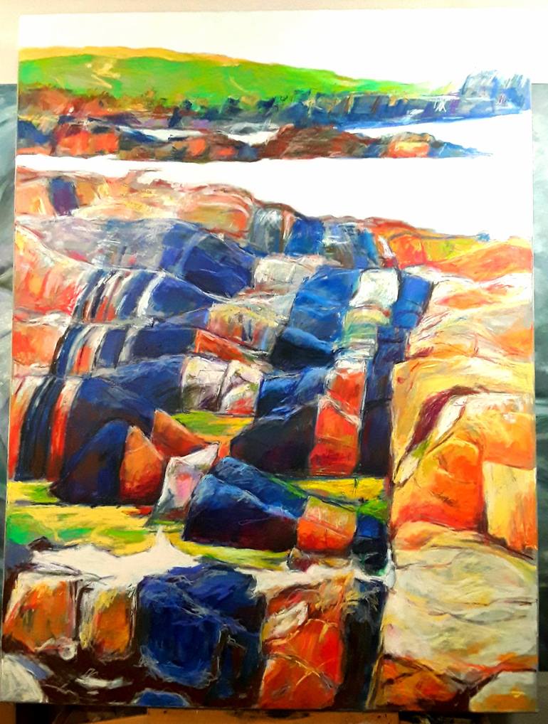 Carpet landscape Painting by Krystyna Suchwallo | Saatchi Art