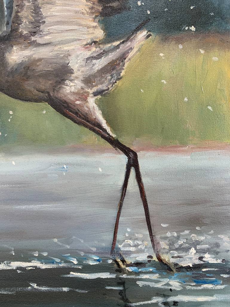 The cranes flew Painting by Stas Smotr | Saatchi Art