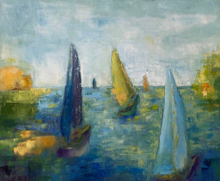 Veleros Painting by Lucrecia Serrat | Saatchi Art