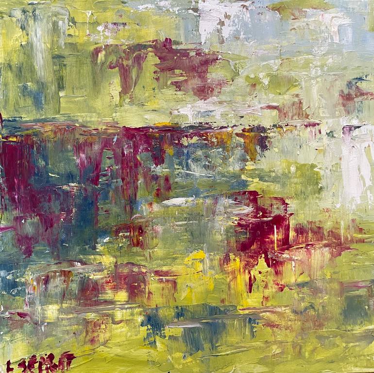 Colores de laguna Painting by Lucrecia Serrat | Saatchi Art