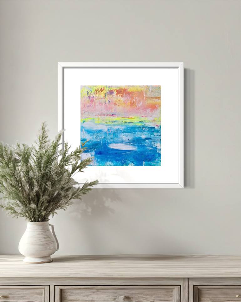 The BLUE SEA Painting by Elena Dmitrieva | Saatchi Art