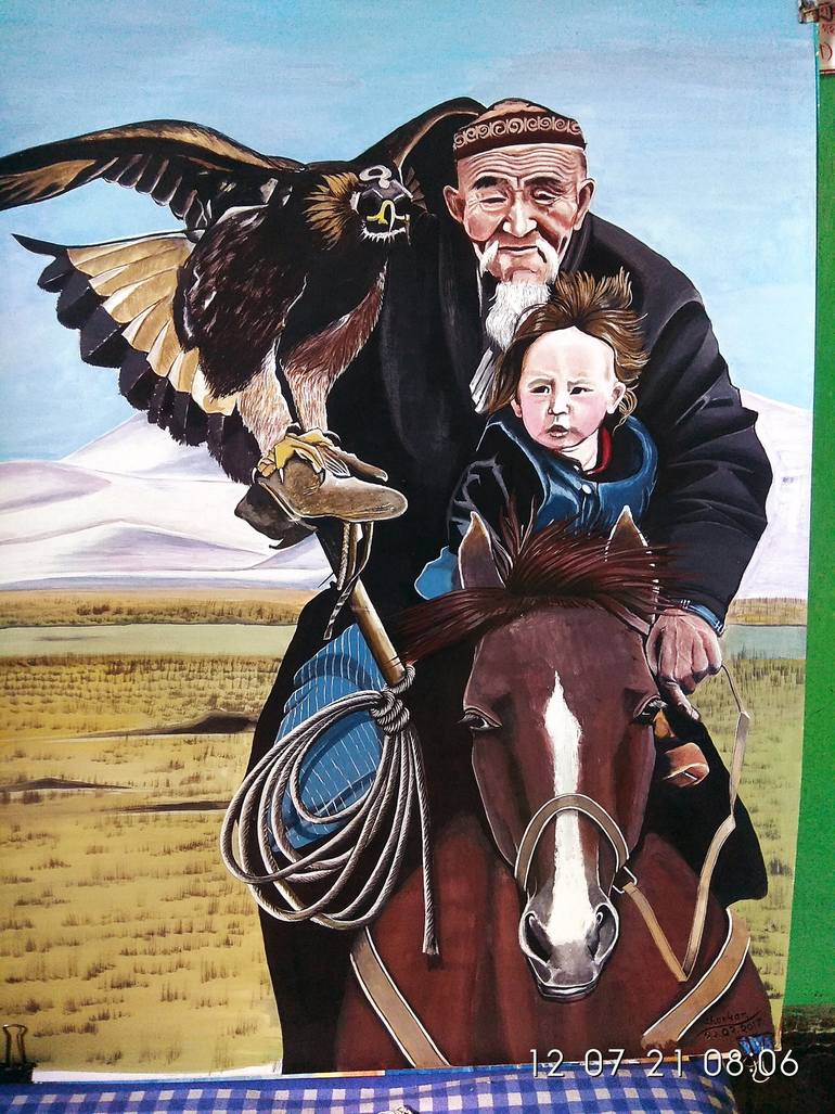 Old horse rider Painting by Chandan Mondal | Saatchi Art