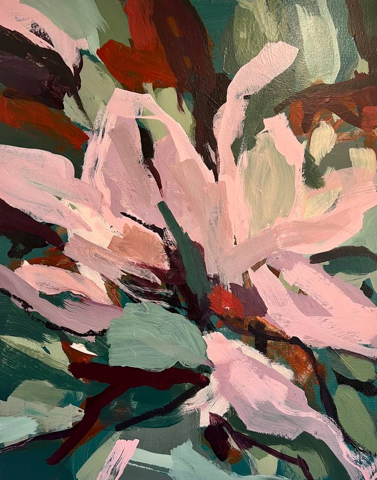Magnolia Painting by Helen Chambers | Saatchi Art
