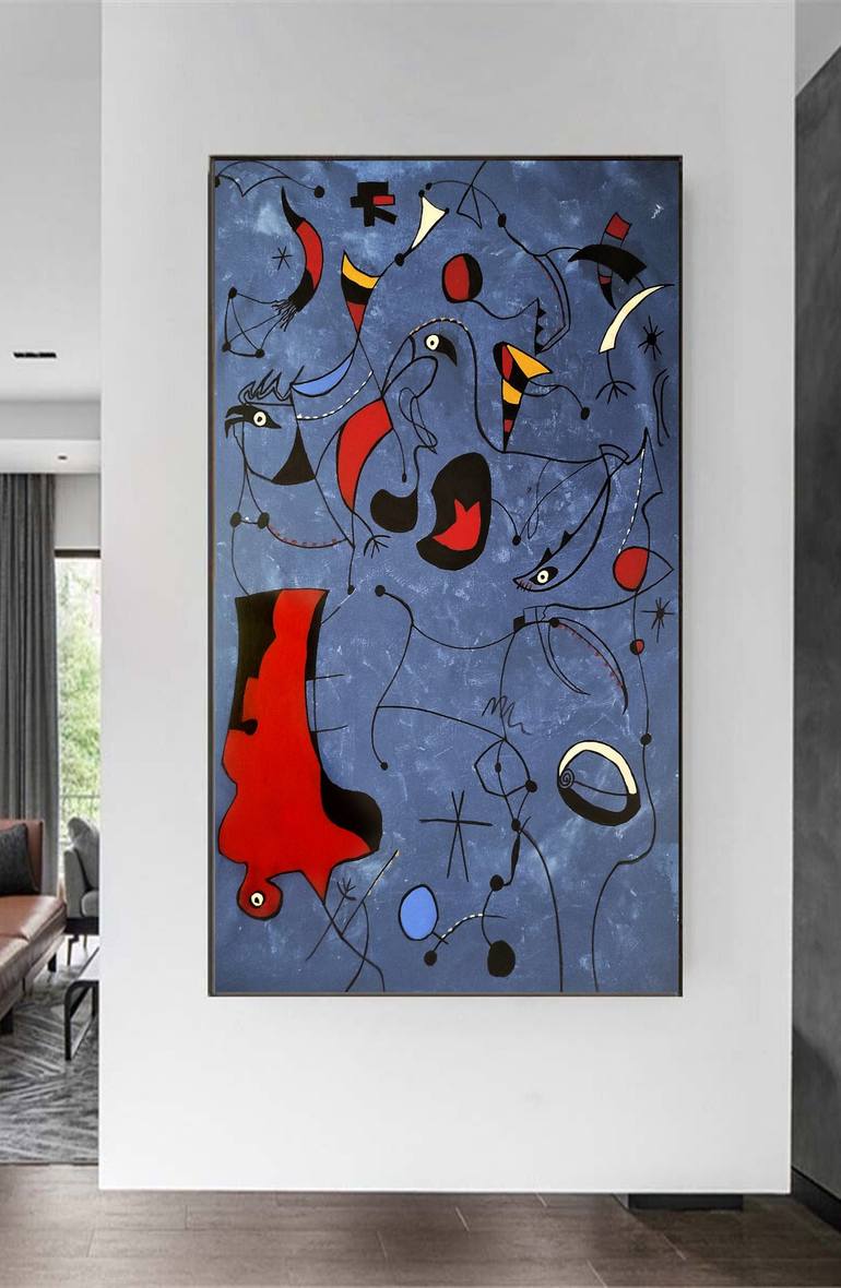 birds and fish in trance Painting by Mathias Schilling | Saatchi Art