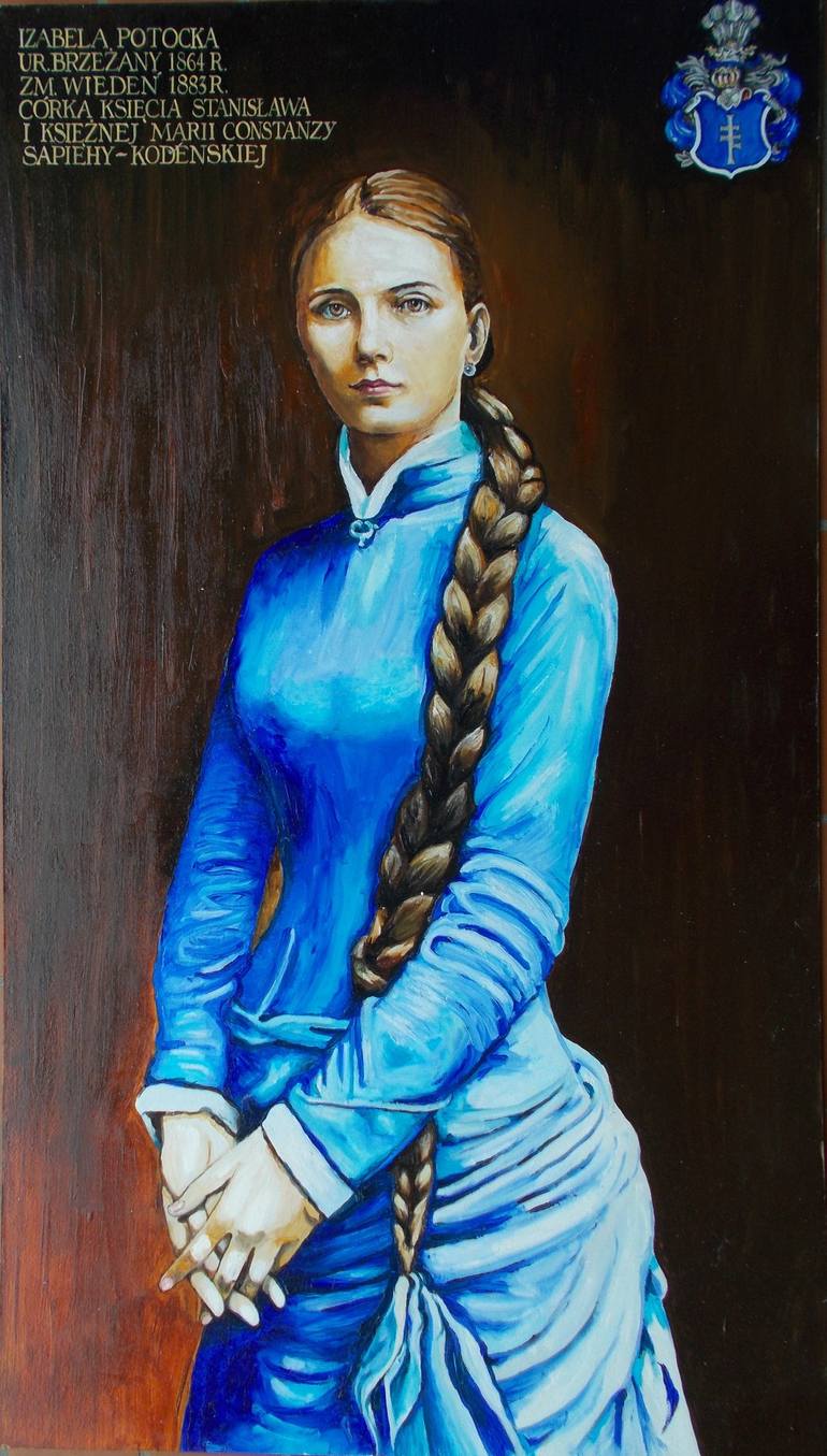 The azure lady Painting by Gabriele Reina | Saatchi Art