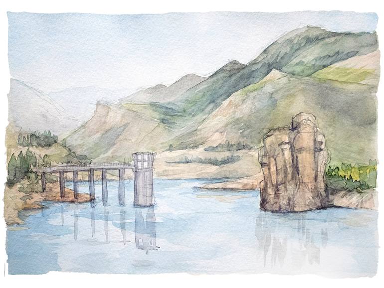 Reservoir Towers Painting by Emily Handley | Saatchi Art