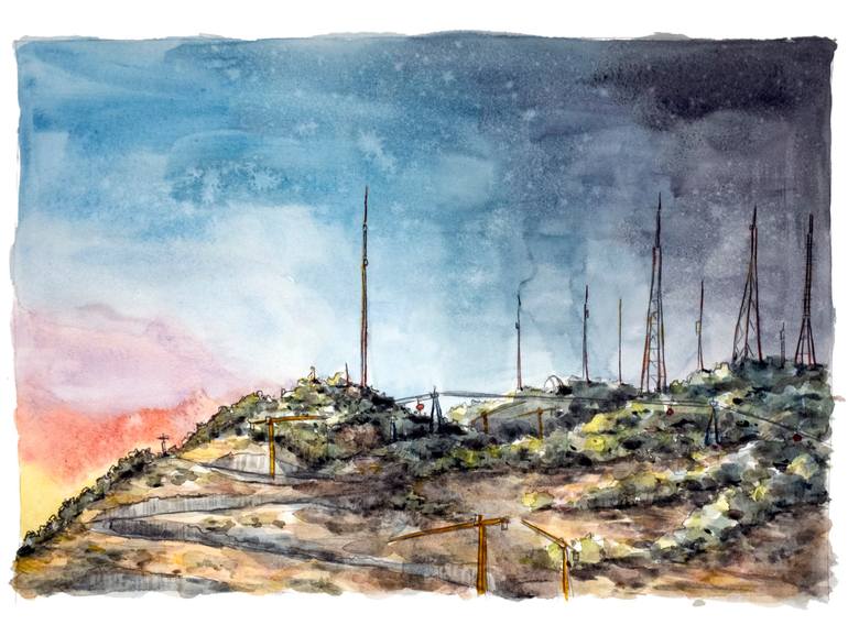 Llegar Hacia Arriba Painting by Emily Handley | Saatchi Art