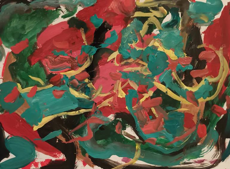 Roses Painting by Georgia Spilioti | Saatchi Art