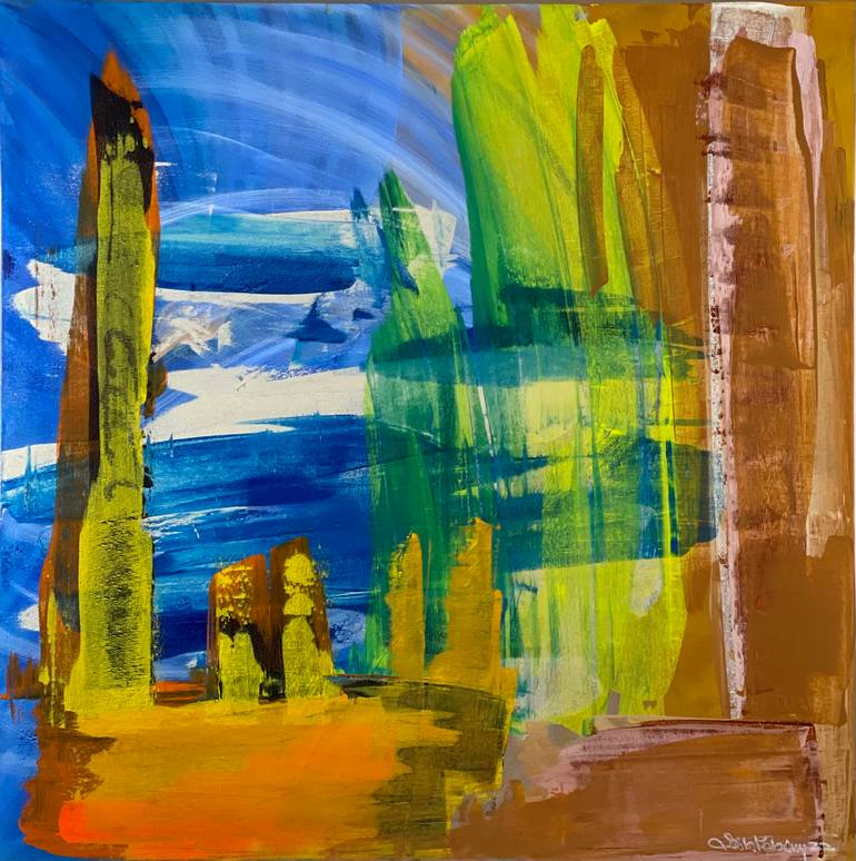 Downtown LA Painting by Laila Kolodny | Saatchi Art