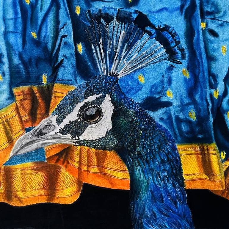 Mor Pankhi Drawing by Nikita Mahale | Saatchi Art