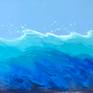 Blue Ocean Sea Spray Painting by Caroline Wright | Saatchi Art