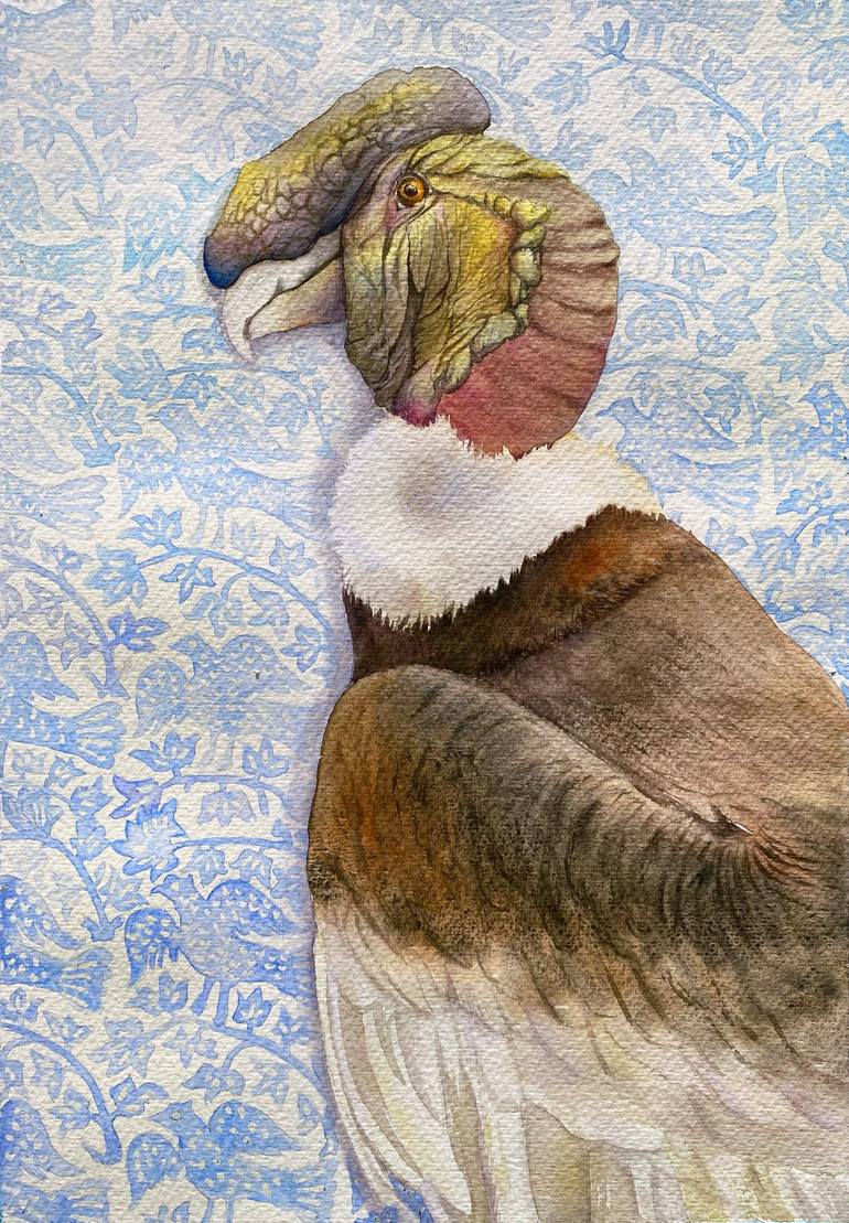 Andean condor with blue ornament Painting by Tetiana Savchenko ...