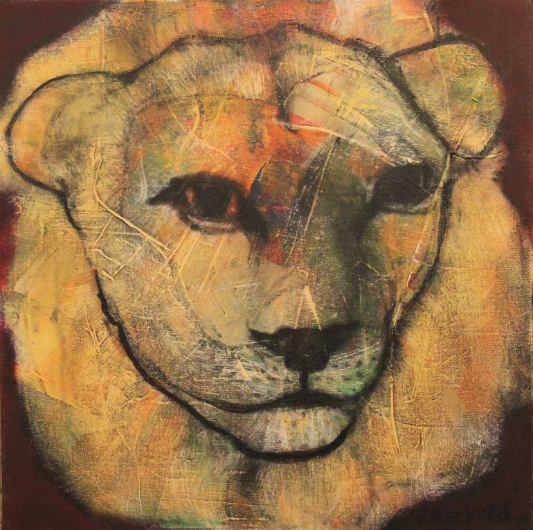 lion Painting by Kjerstin Barkved | Saatchi Art