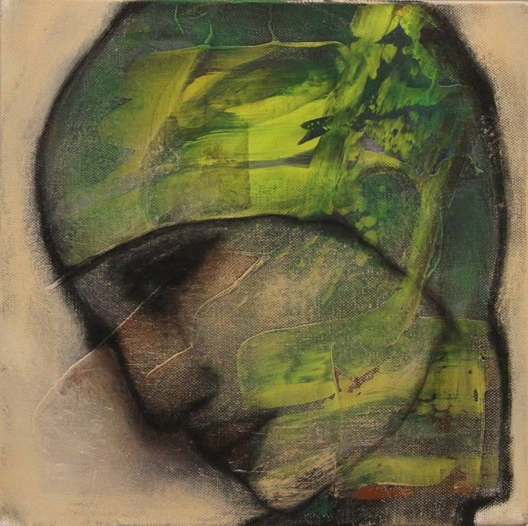 the swimmer Painting by Kjerstin Barkved | Saatchi Art