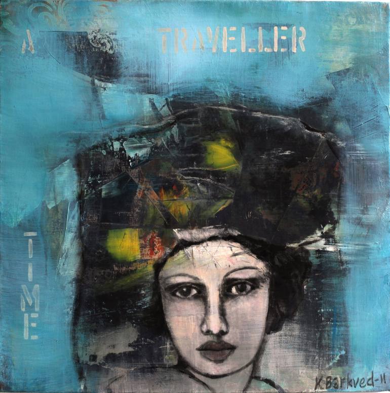 A Time Traveller Painting by Kjerstin Barkved | Saatchi Art