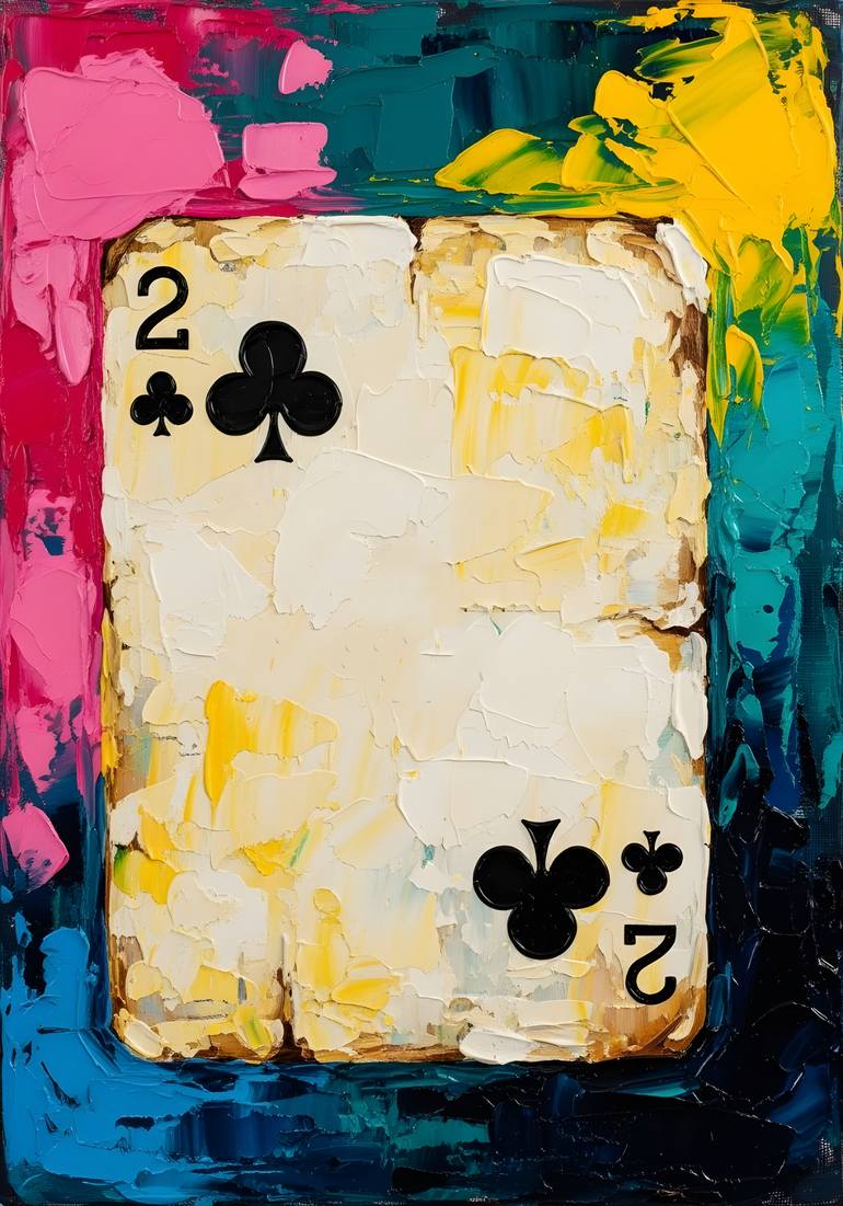 2 of clubs Painting by Hu Go | Saatchi Art United Kingdom