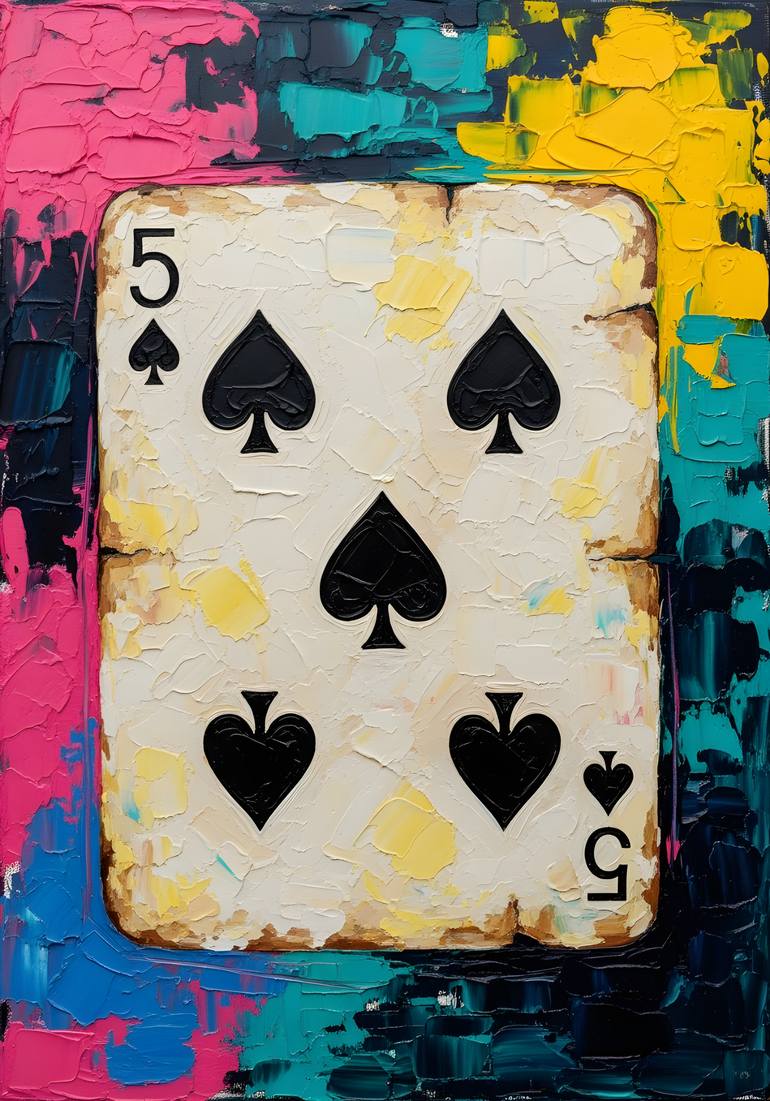 5 of spades Painting by Hu Go | Saatchi Art