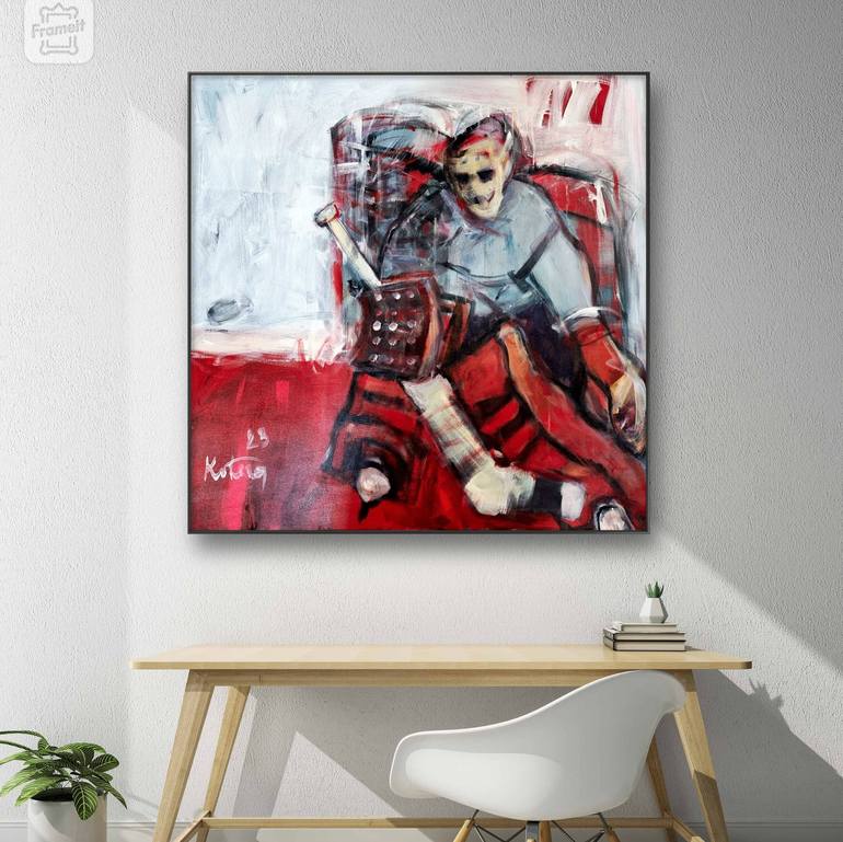 Old goalkeeper Painting by Miroslav Kotora | Saatchi Art