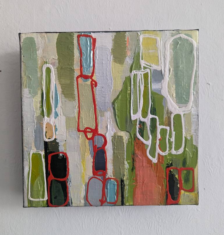 Red in Jungle Painting by Pia Jarvinen | Saatchi Art