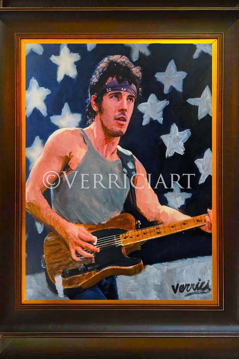 Bruce Springsteen Painting 16x20 Painting by V Verrici | Saatchi Art