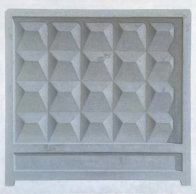 soviet fence Painting by Kristina Danilik | Saatchi Art