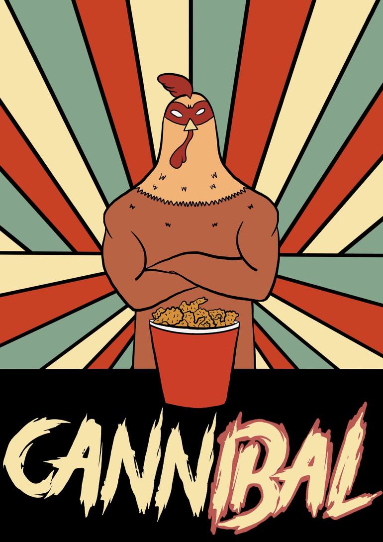 Cannibal Chicken Digital by Luqman Hakim | Saatchi Art