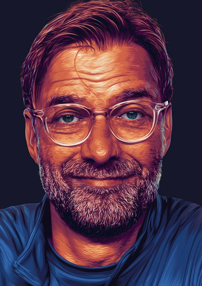 Jurgen Klopp Digital by Keana Masha | Saatchi Art