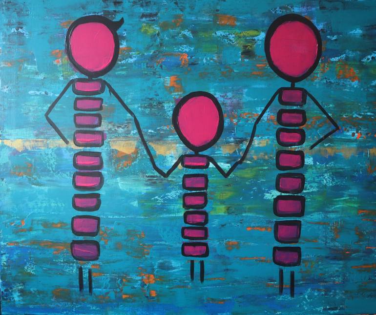 Family time Painting by Nandhini Ramanujam | Saatchi Art
