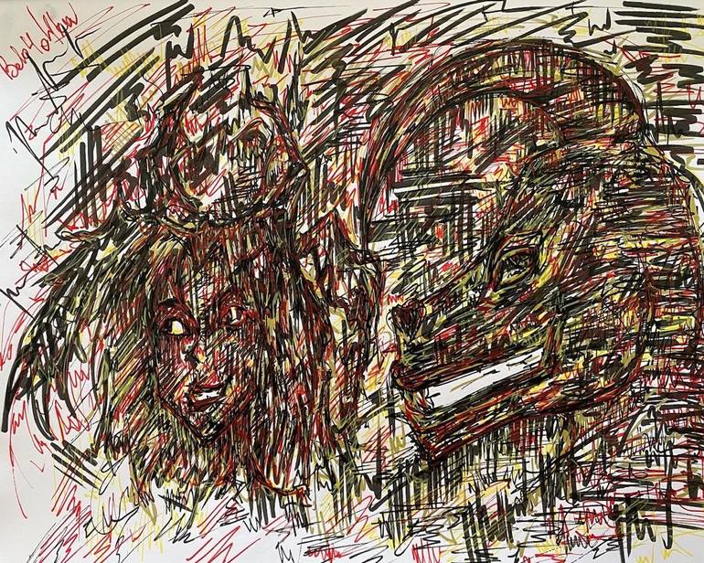 ME && DEVIL Drawing by Darya BELOCHECHKA | Saatchi Art