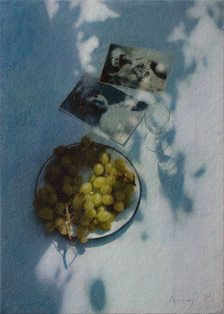 Still Life with Old Photographs Painting by Andrejs Ko | Saatchi Art