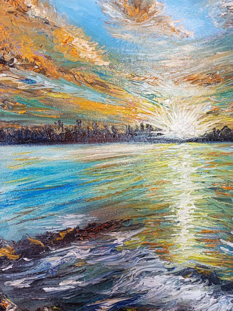 Sea sunset in Haiti Painting by Irina Minevich | Saatchi Art