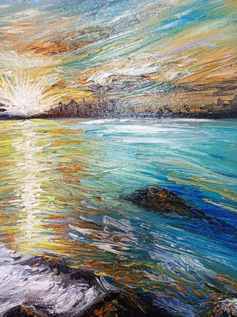 Sea sunset in Haiti Painting by Irina Minevich | Saatchi Art