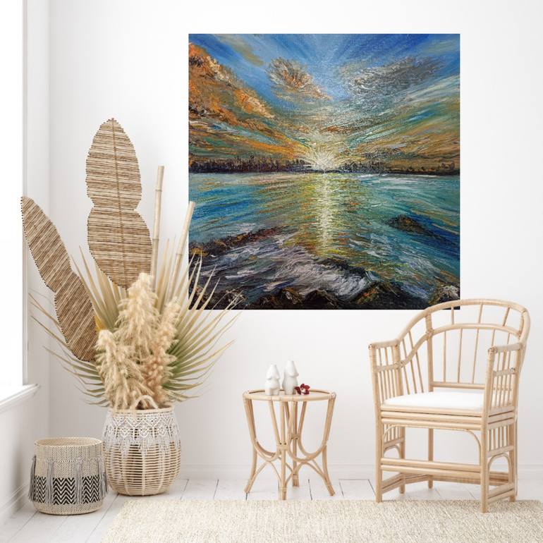 Sea sunset in Haiti Painting by Irina Minevich | Saatchi Art